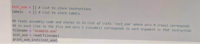 Solved Lab 03 - ISA Assembler Design (Part 1) In this lab, | Chegg.com