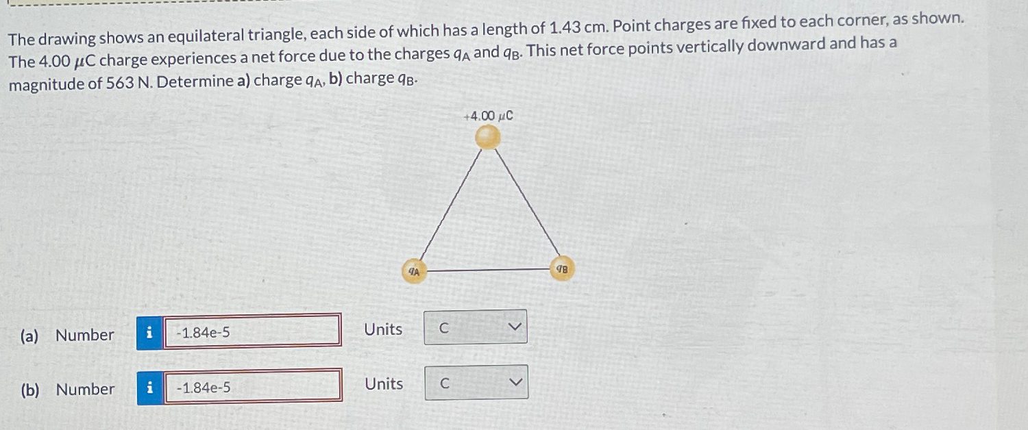 Solved The drawing shows an equilateral triangle, each side | Chegg.com
