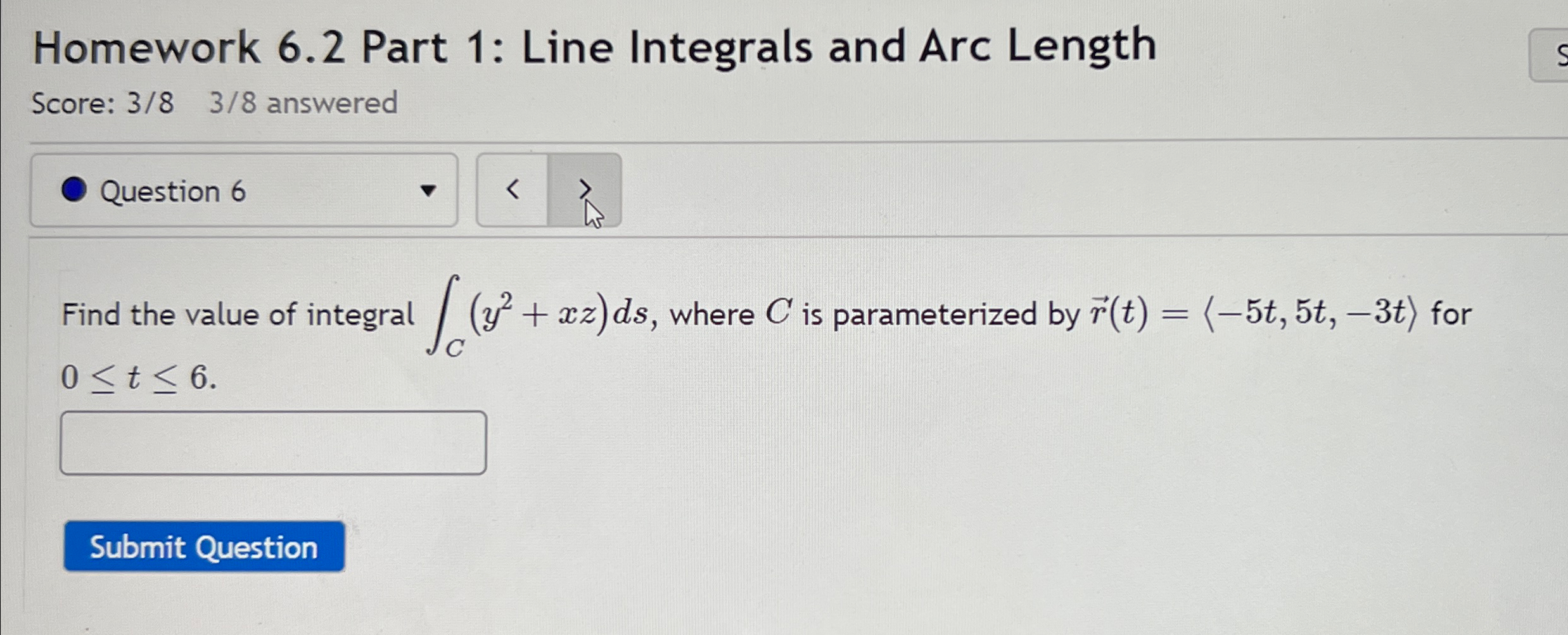 Solved Homework 6.2 ﻿Part 1: Line Integrals and Arc | Chegg.com