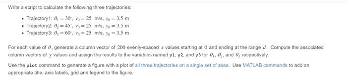 Solved Matlab Grader: projectile motion (hard) Projectile | Chegg.com Solved Matlab Grader: projectile motion (hard) Projectile | Chegg.com