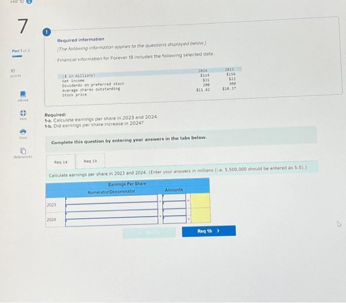 Solved HW 10 7 o ! Part 1 of 2 10 points eBook COD Hint | Chegg.com