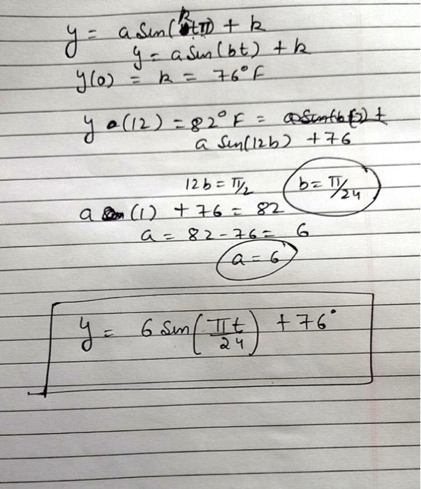 Solved The temperature of a swimming pool is cyclic and | Chegg.com