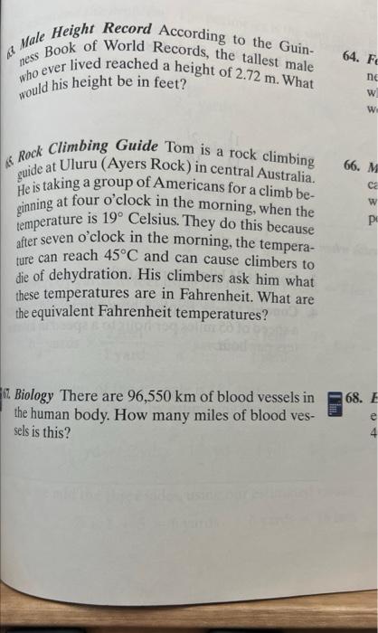 Solved Nale Height Record According to the Guinness Book of | Chegg.com
