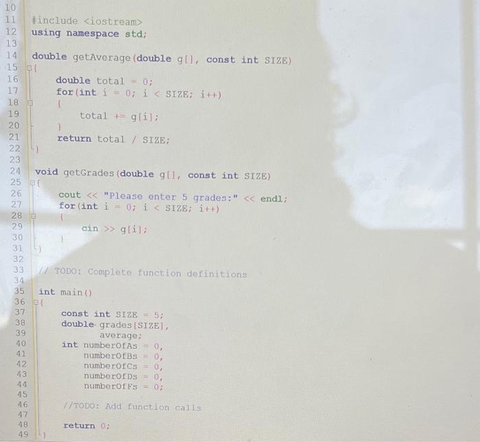 Solved Modify the provided code to create a program which | Chegg.com
