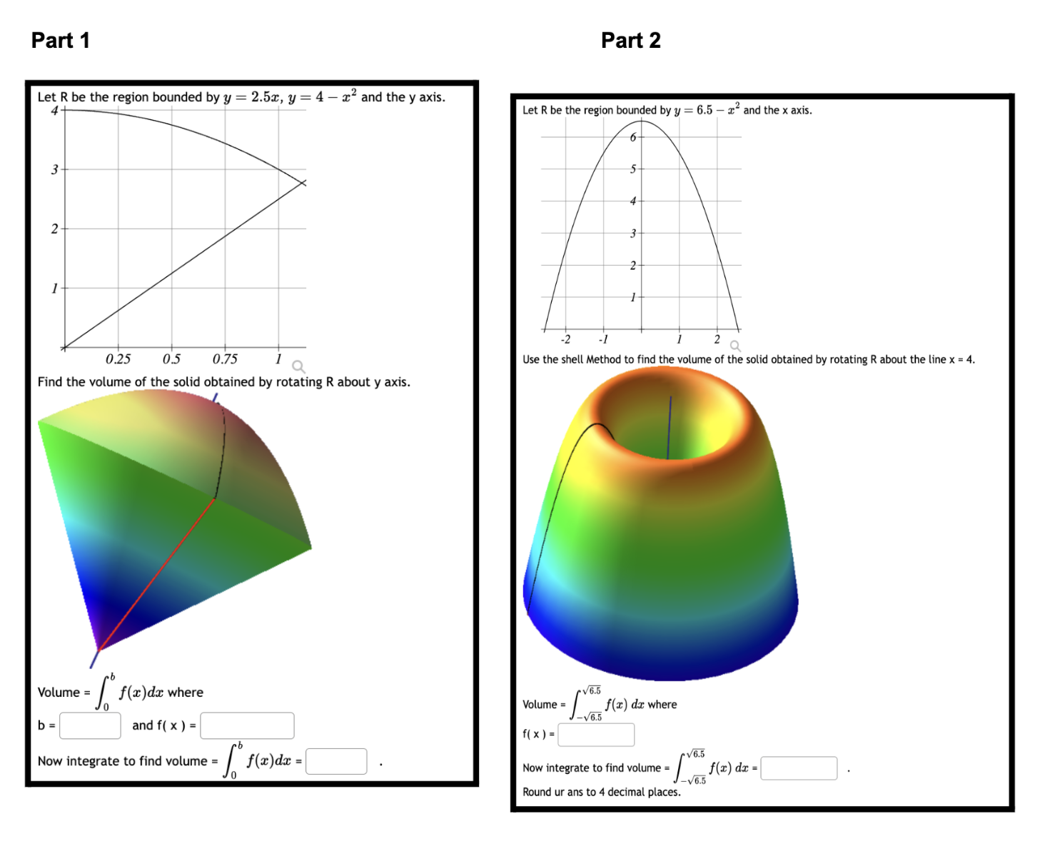 Solved Please do both part 1, ﻿and part 2, ﻿Thank you!!! -x2 | Chegg.com