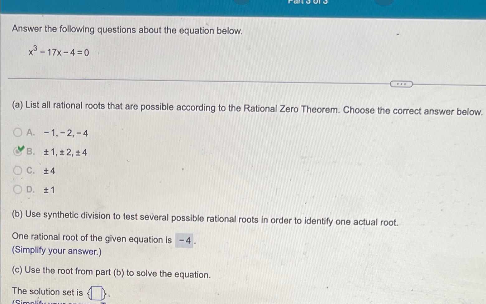 Answer the following questions about the equation | Chegg.com