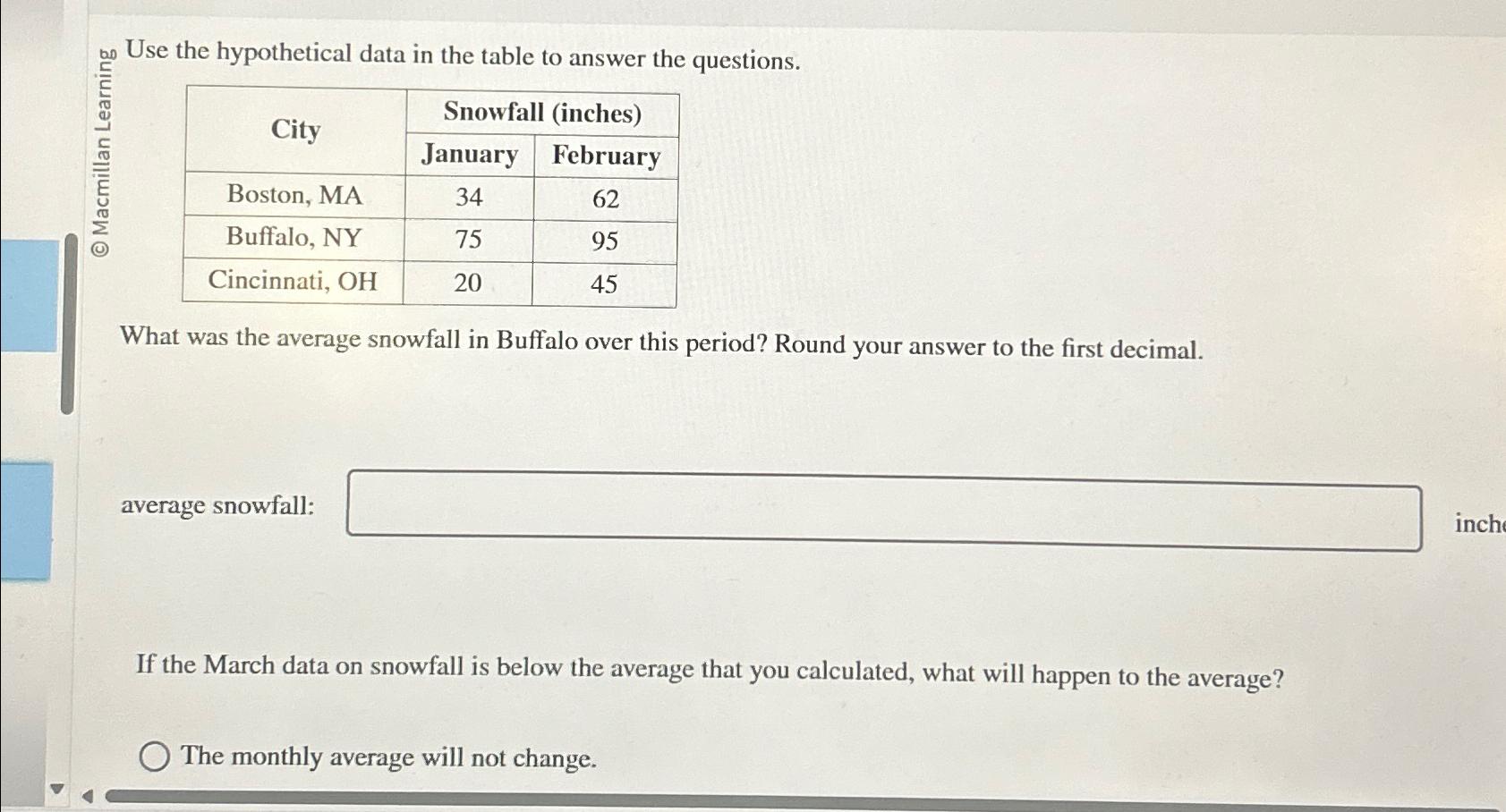 use the hypothetical data in the table to answer the | Chegg.com
