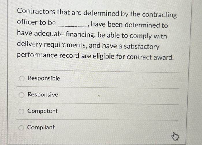 Solved Which of the following contract types may be used | Chegg.com