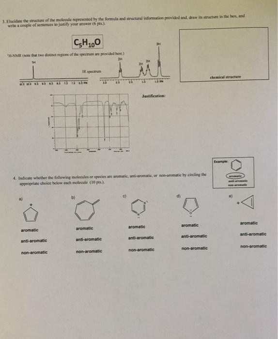 Solved 3. Elucidate the structure of the molecule | Chegg.com