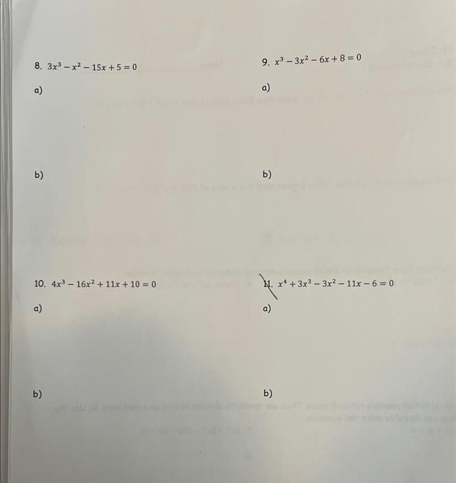 Solved 1. Solve the equation 2x3−5x2−4x+3=0 given than 3 is | Chegg.com