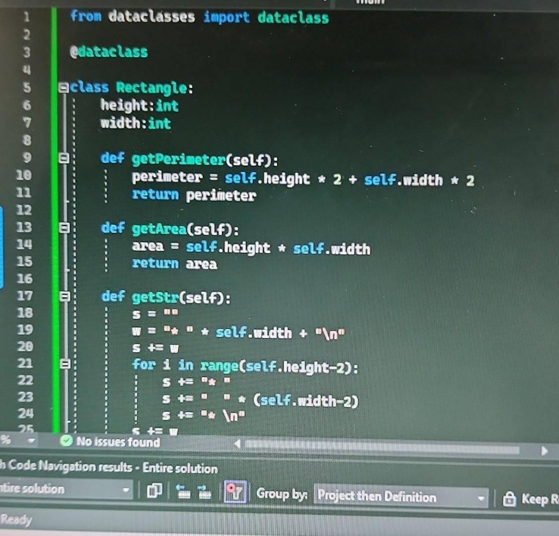 Solved I still need help. Line 37 says rectangle is not | Chegg.com