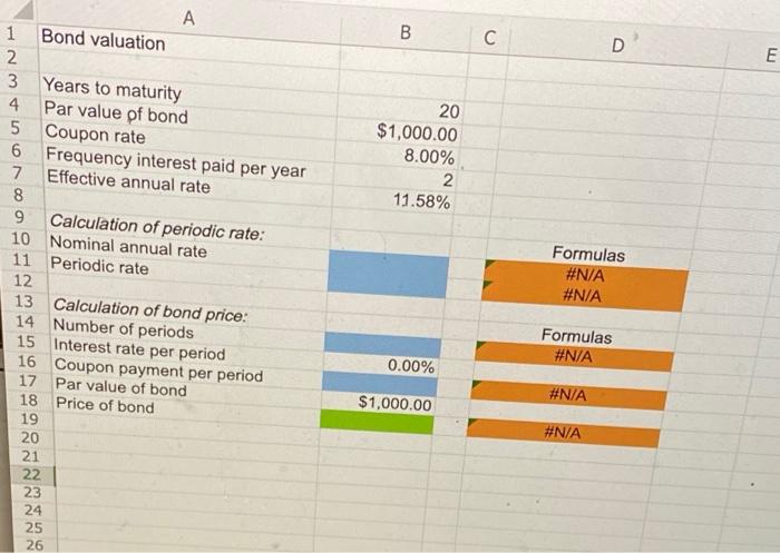 Solved Activity: Bond valuation 2 Video Excel Online | Chegg.com