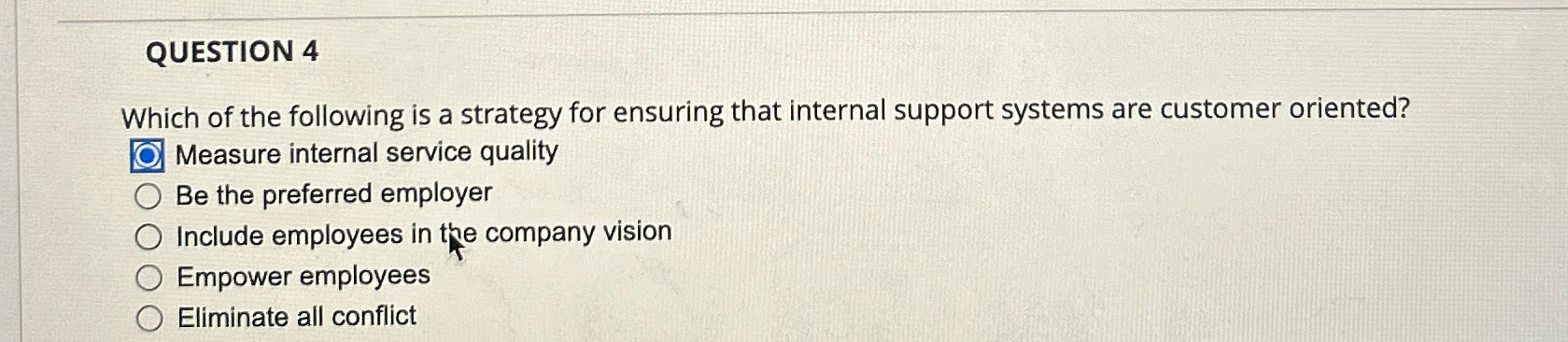 Solved QUESTION 4Which of the following is a strategy for | Chegg.com