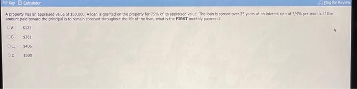 Solved A property has an appraised value of $50,000. A loan | Chegg.com