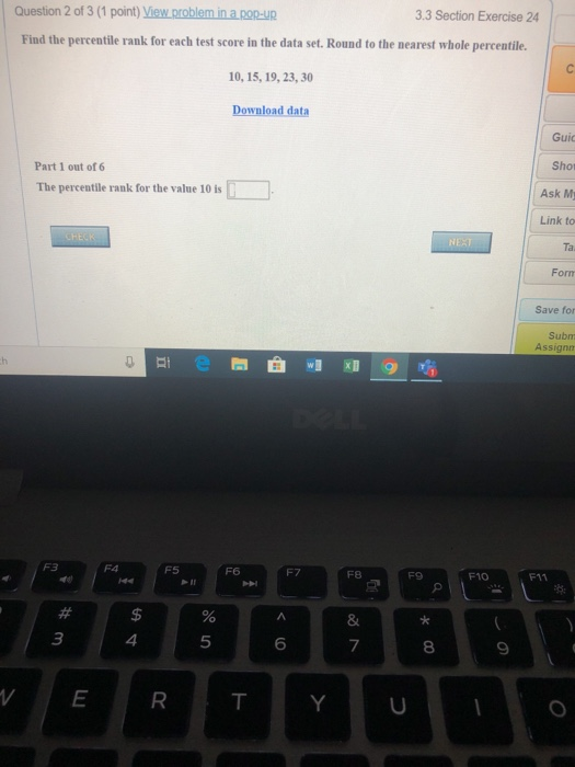 Solved Question 2 of 3 (1 point) View problem in a pop-up | Chegg.com