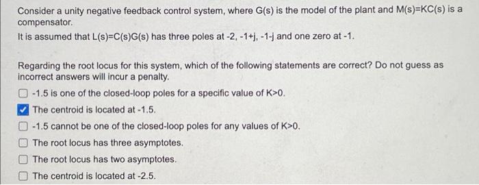 Solved Consider a unity negative feedback control system, | Chegg.com