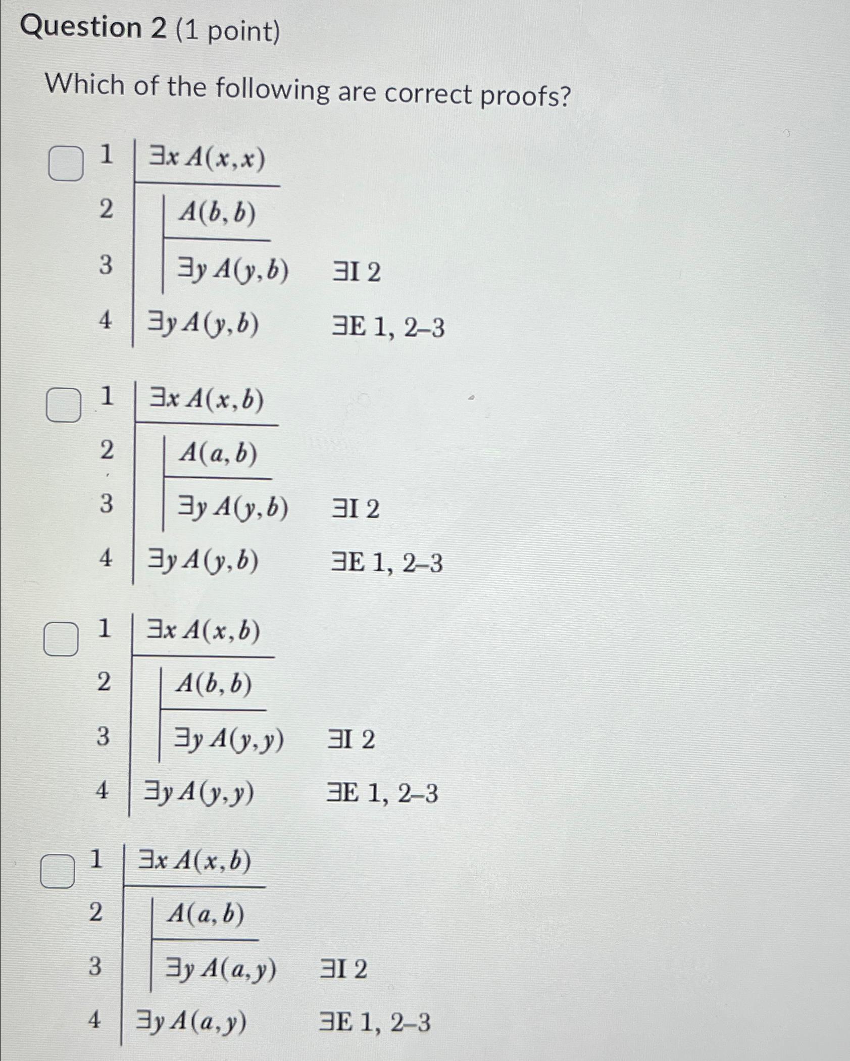 Solved Question 2 (1 ﻿point)Which of the following are | Chegg.com