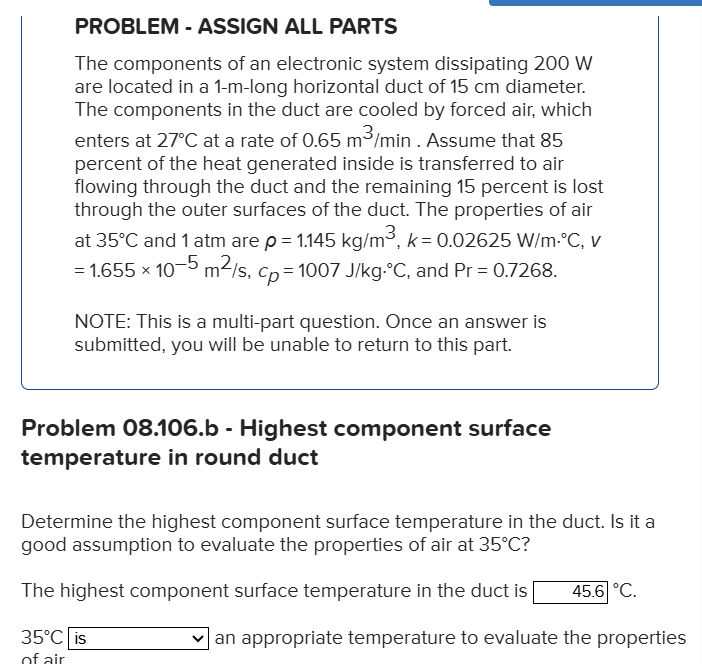 Solved PROBLEM - ﻿ASSIGN ALL PARTSThe components of an | Chegg.com