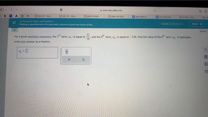Solved write your answer as a traction. | Chegg.com