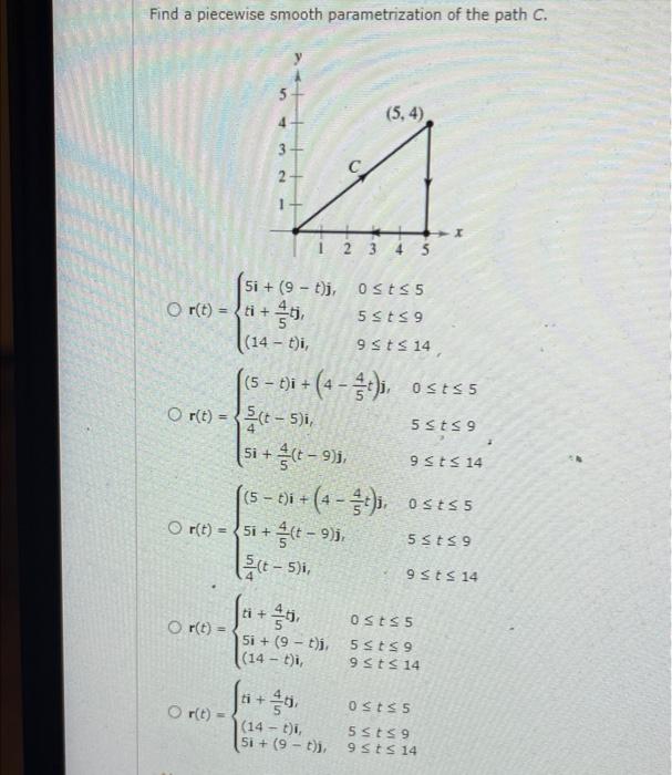 Solved Find a piecewise smooth parametrization of the path | Chegg.com