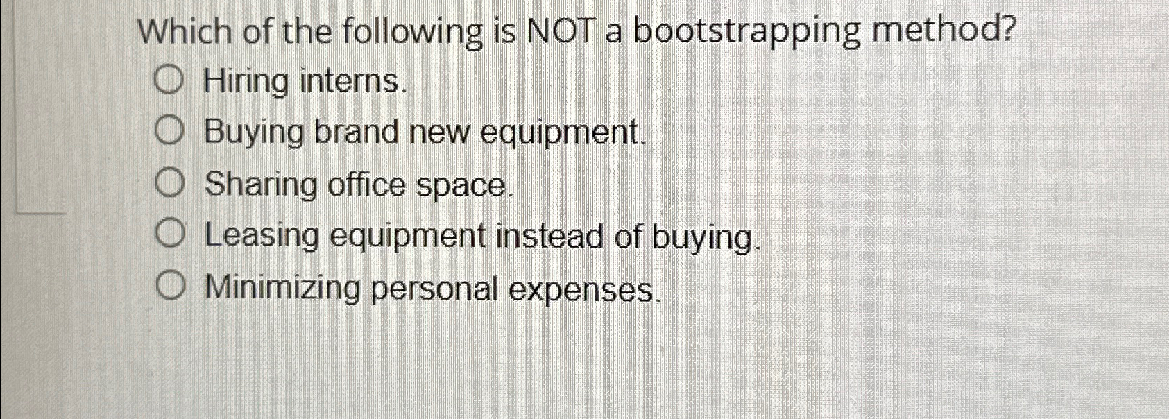 Solved Which Of The Following Is Not A Bootstrapping