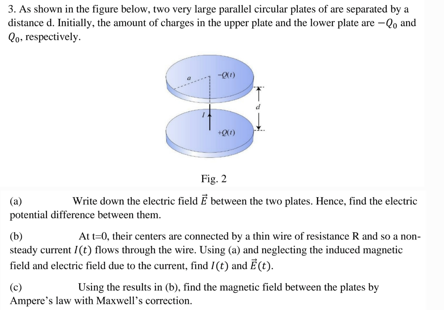 Solved 3. As shown in the figure below, two very large | Chegg.com