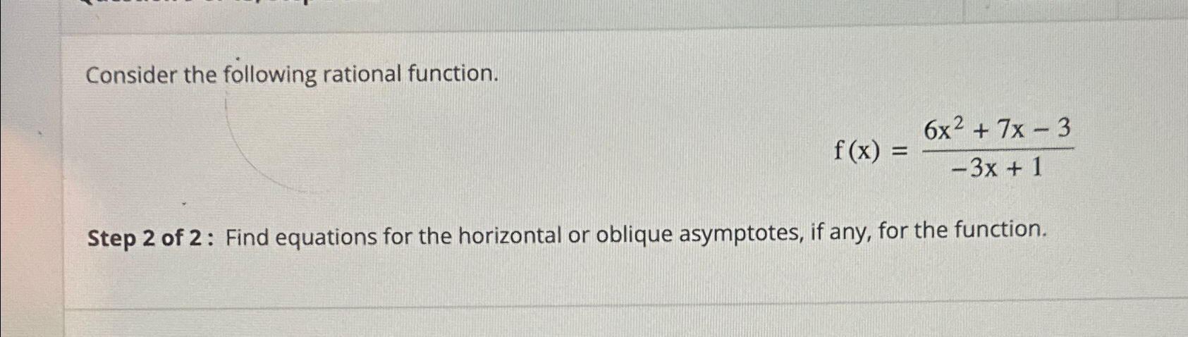Solved Consider the following rational | Chegg.com