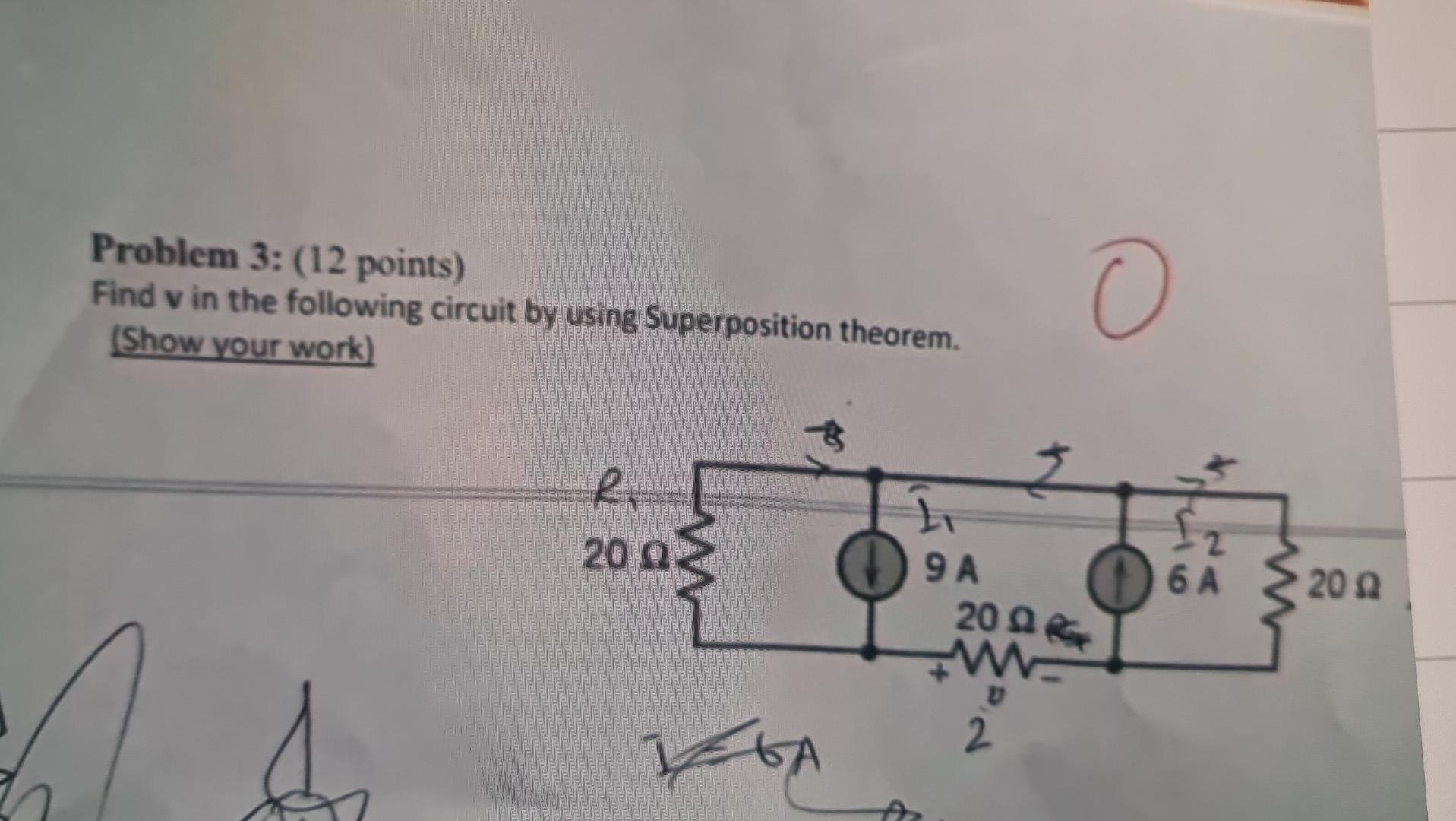 Solved Problem 3: (12 points) Find v in the following | Chegg.com