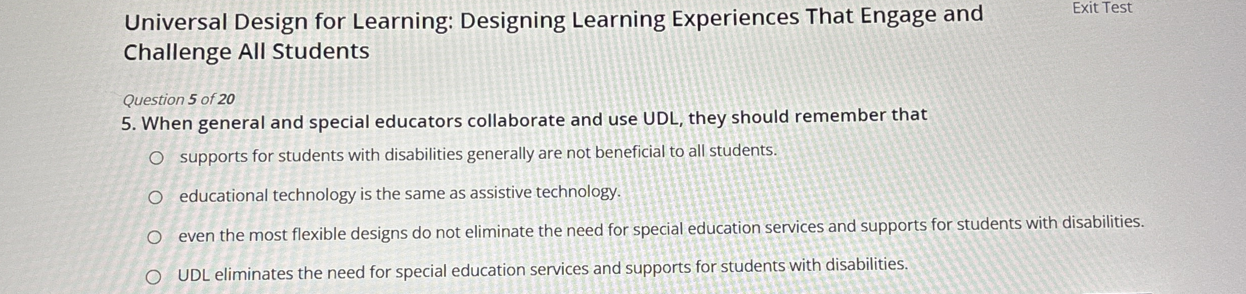 Solved Universal Design for Learning: Designing Learning | Chegg.com