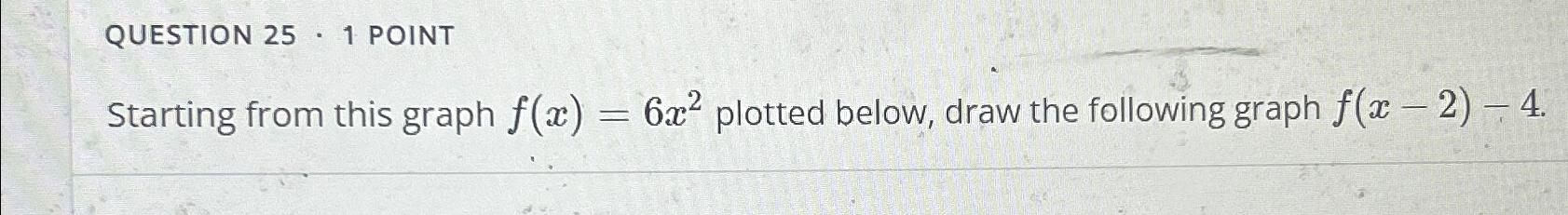 Solved QUESTION 25 - 1 ﻿POINTStarting from this graph | Chegg.com