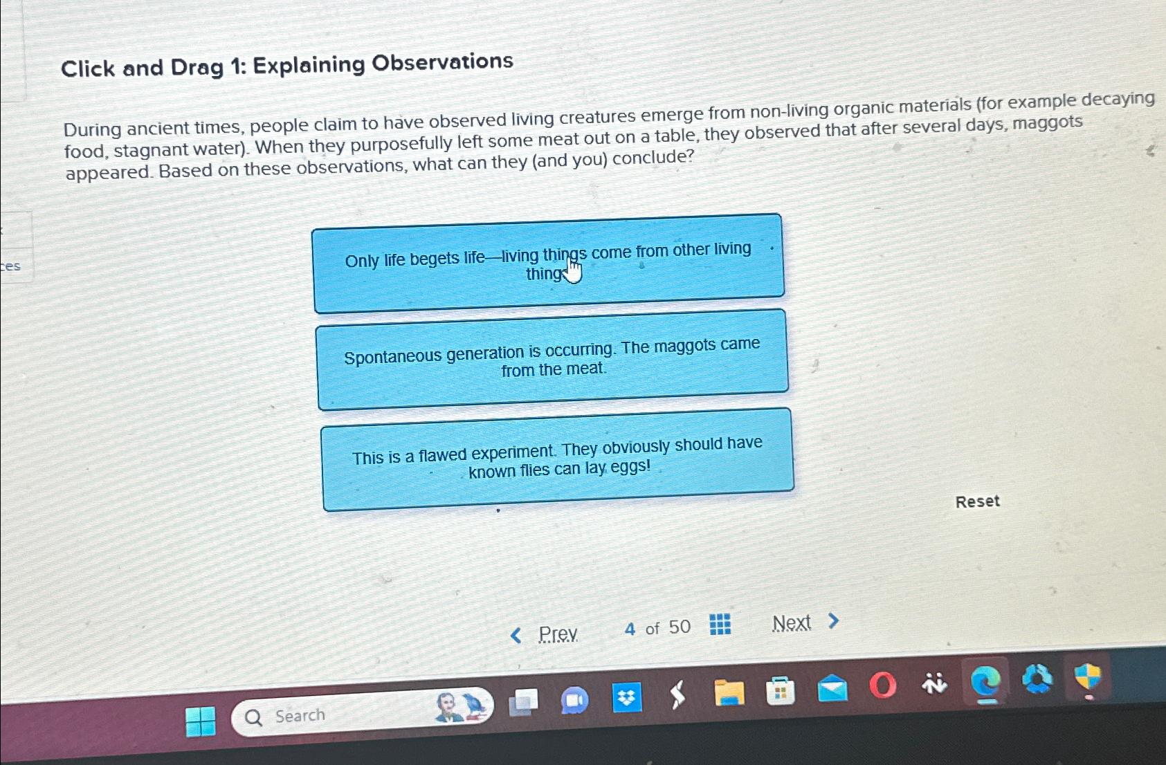 Solved Click and Drag 1: Explaining ObservationsDuring | Chegg.com