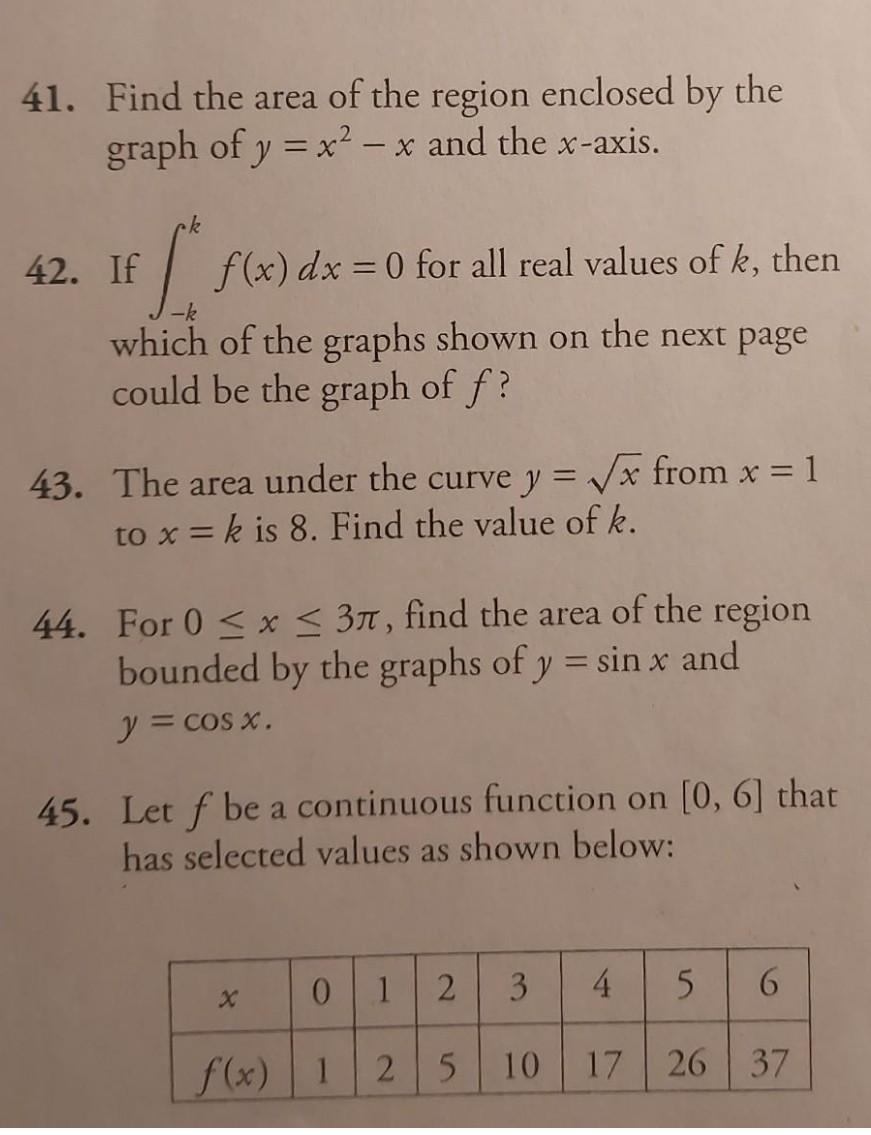 Solved 41. Find the area of the region enclosed by the graph | Chegg.com