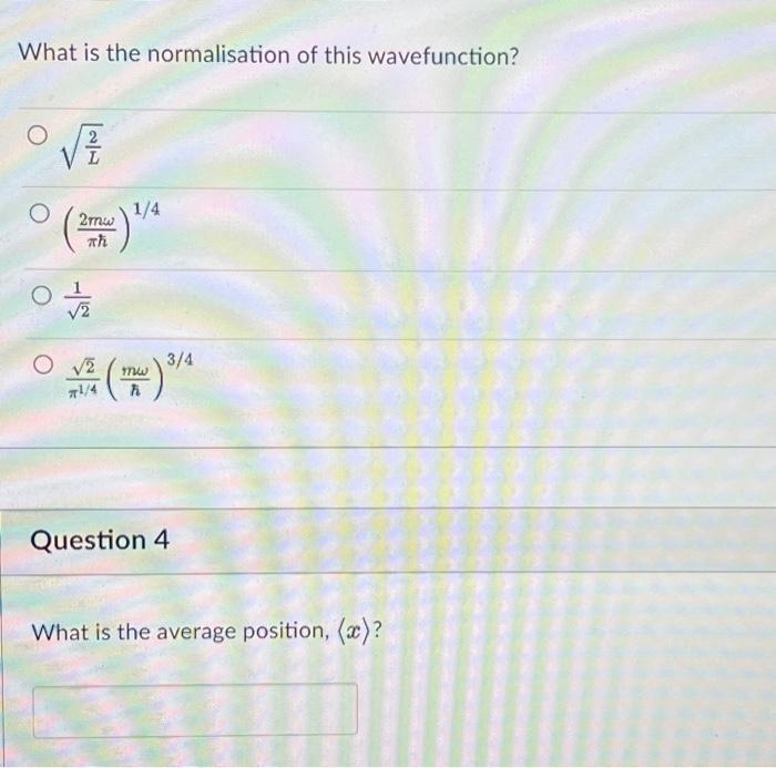 Solved The Quantum Oscillator. The wave function | Chegg.com