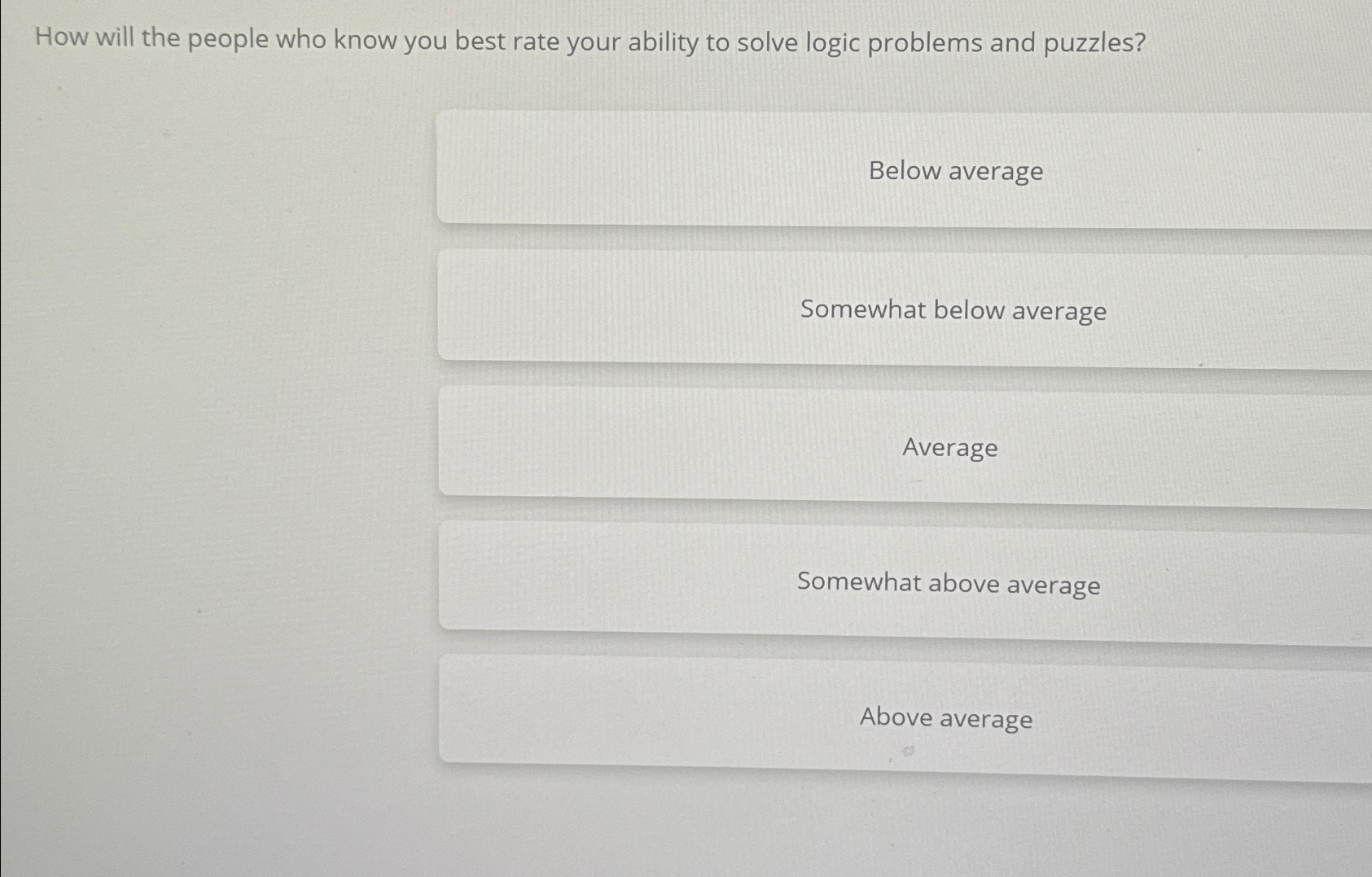 Solved How will the people who know you best rate your | Chegg.com
