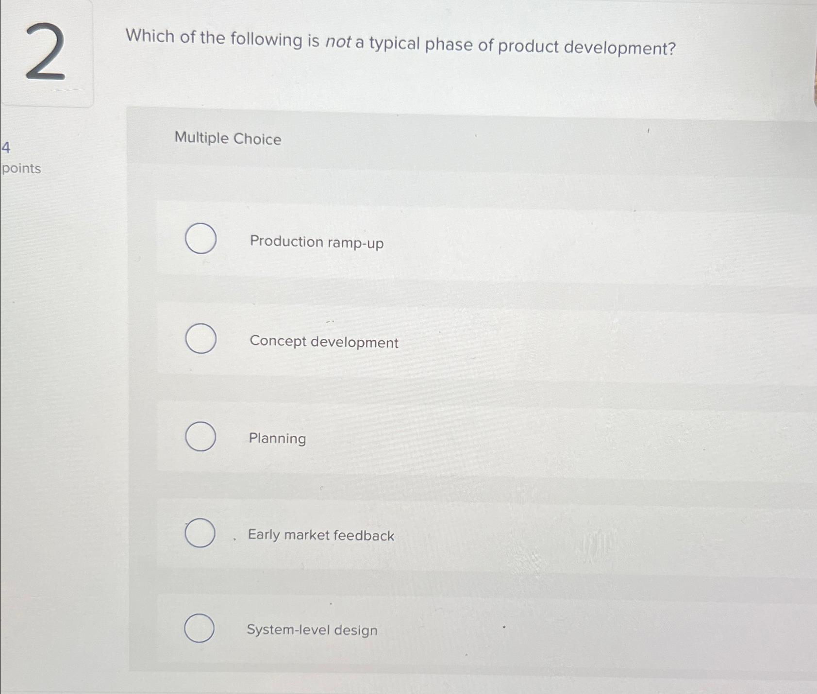 Solved Which of the following is not a typical phase of | Chegg.com