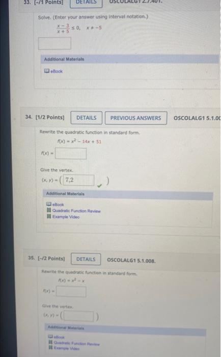 Solved Solve. (Enter your answer using interval notation.) | Chegg.com