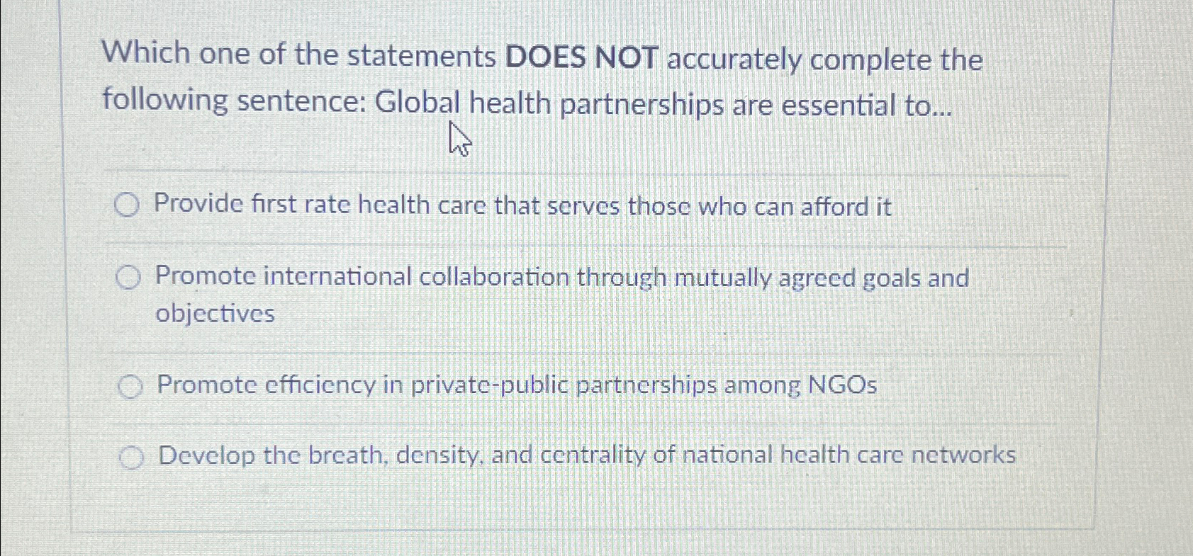 Solved Which one of the statements DOES NOT accurately | Chegg.com