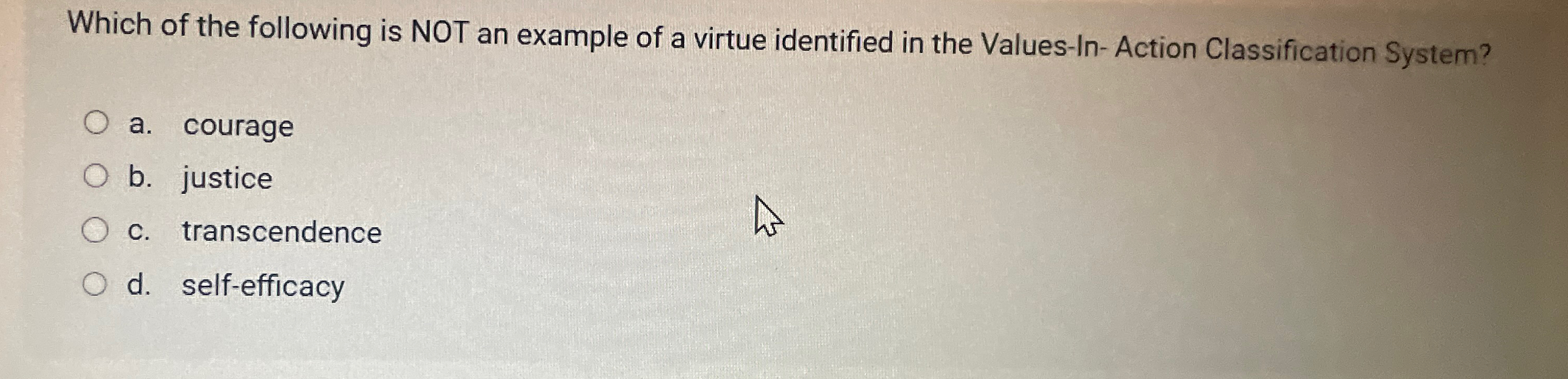 Solved Which of the following is NOT an example of a virtue | Chegg.com
