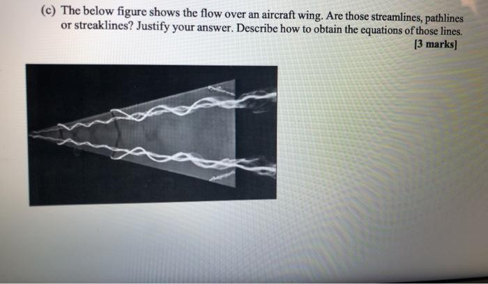 Solved (c) The below figure shows the flow over an aircraft | Chegg.com