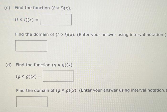 Solved Consider the following. f(x)=x7+3,g(x)=7x (a) Find | Chegg.com