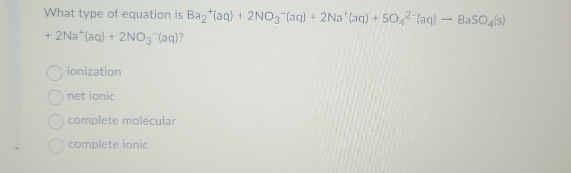 Solved What type of equation is | Chegg.com