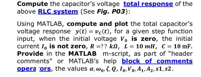 Solved Compute the capacitor's voltage total response of the | Chegg.com