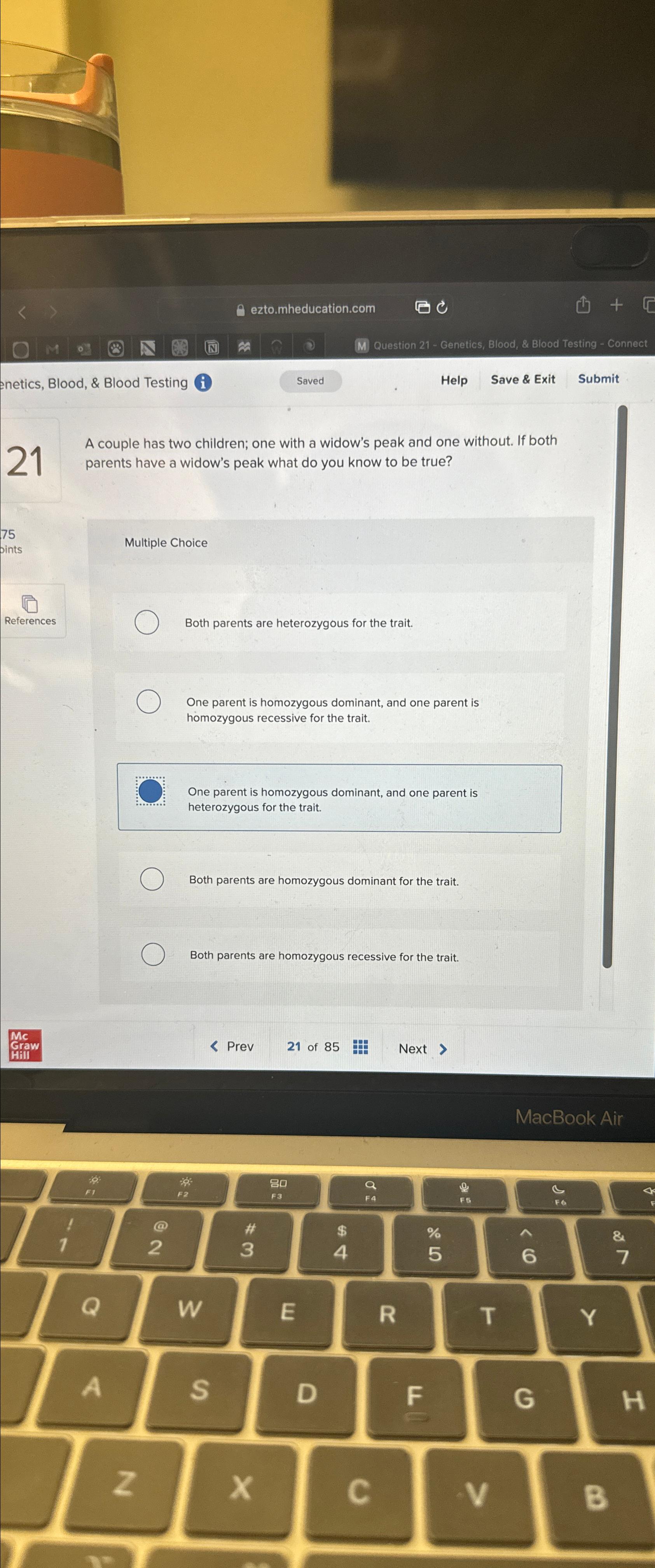 Solved Multiple ChoiceA couple has two children; one with a | Chegg.com