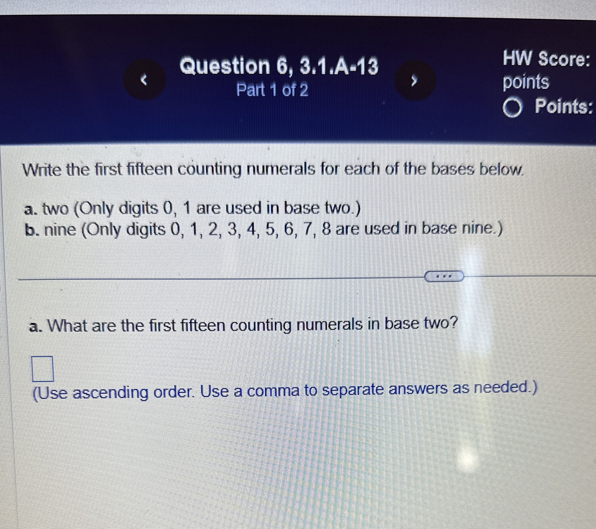 Solved Question 6, 3.1.A-13HW Score:Part 1 ﻿of | Chegg.com