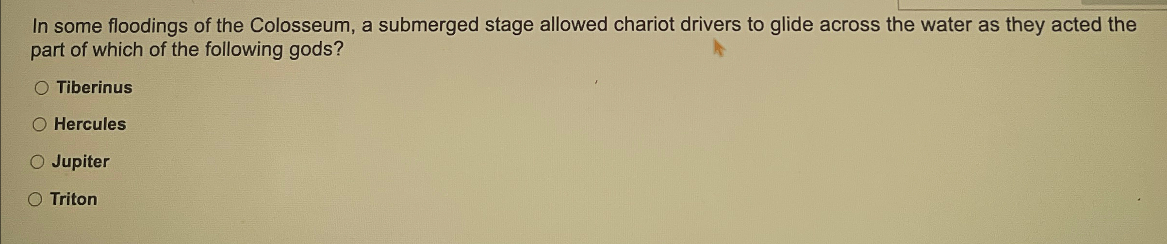 Solved In some floodings of the Colosseum, a submerged stage | Chegg.com