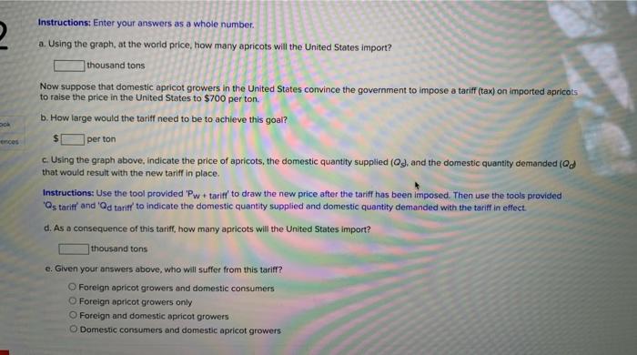 Solved Help Tariffs Exercise 1 2 The graph below shows the | Chegg.com