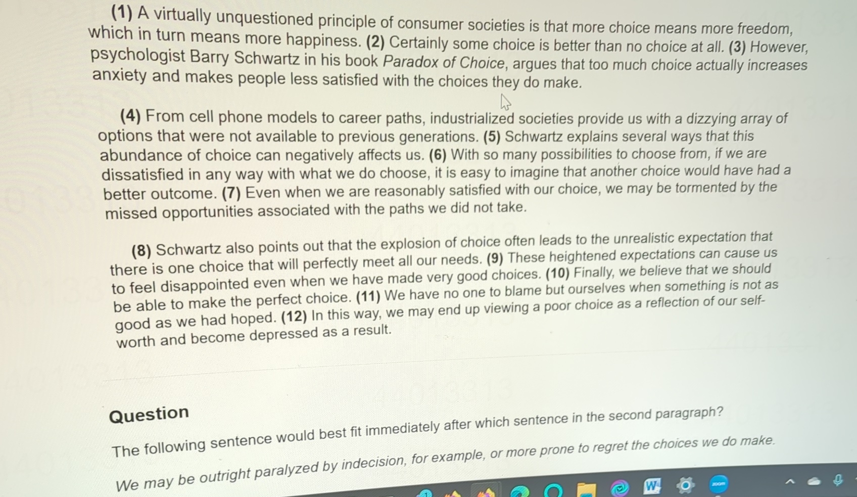 Solved (1) ﻿A virtually unquestioned principle of consumer | Chegg.com