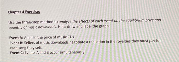 Solved Chapter 4 Exercise: Use the three-step method to | Chegg.com