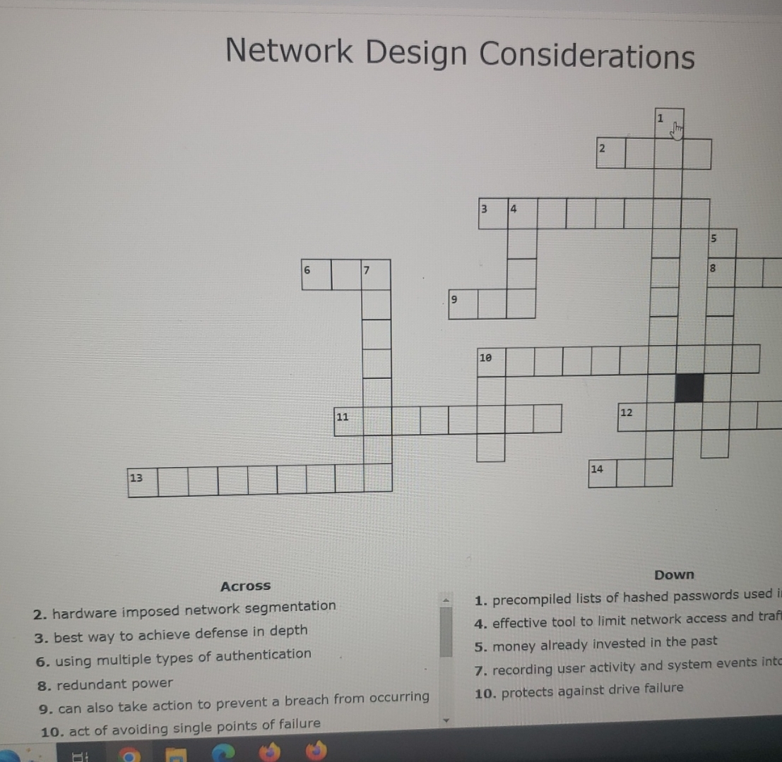 Solved Network Design ConsiderationsAcrosshardware imposed | Chegg.com