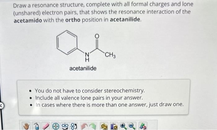 Solved Draw a resonance structure, complete with all formal | Chegg.com